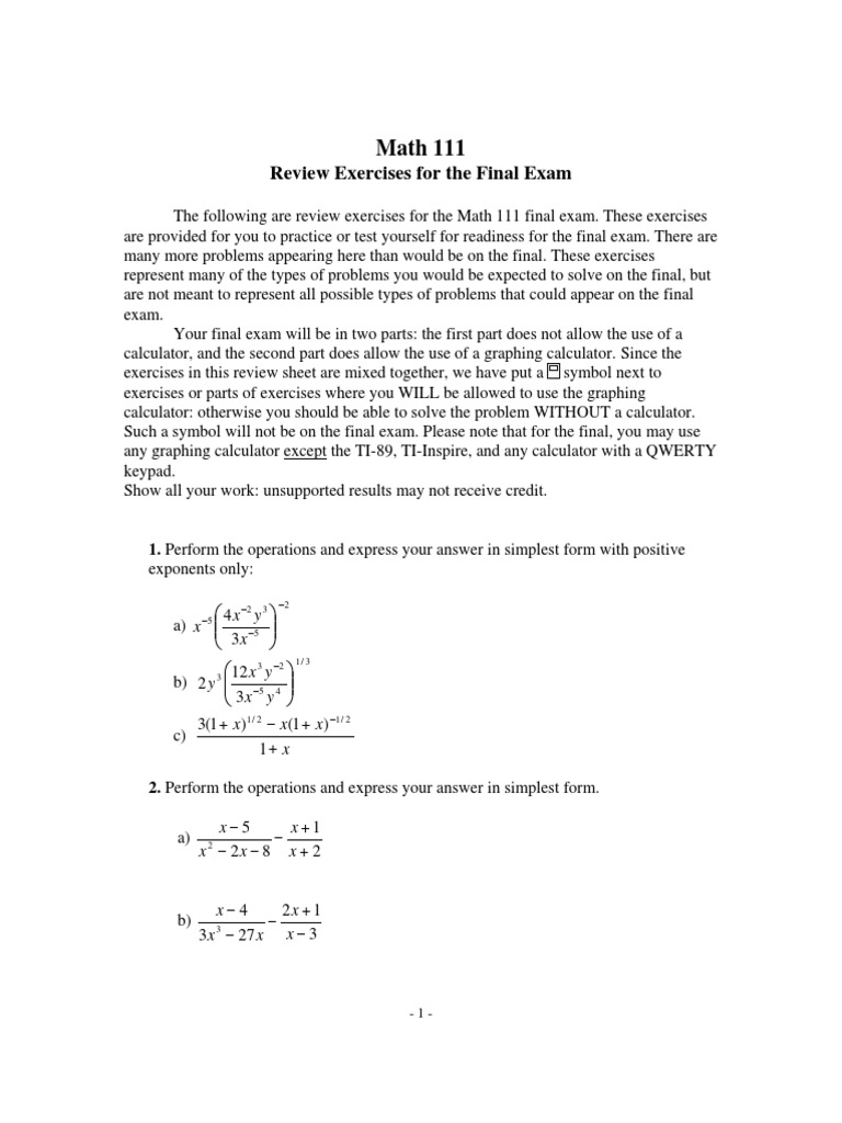 M 111 Rev | PDF | Function (Mathematics) | Circle