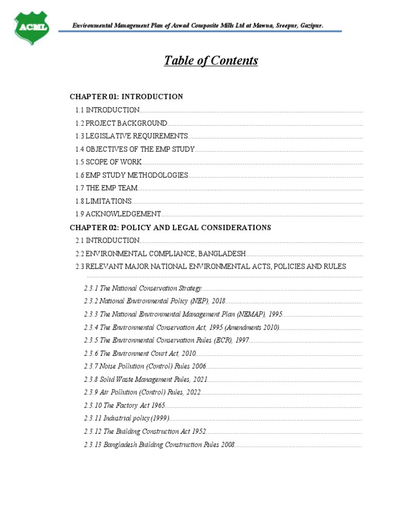 Aswad - Table of Contents | PDF | Environmental Science | Human Impact ...