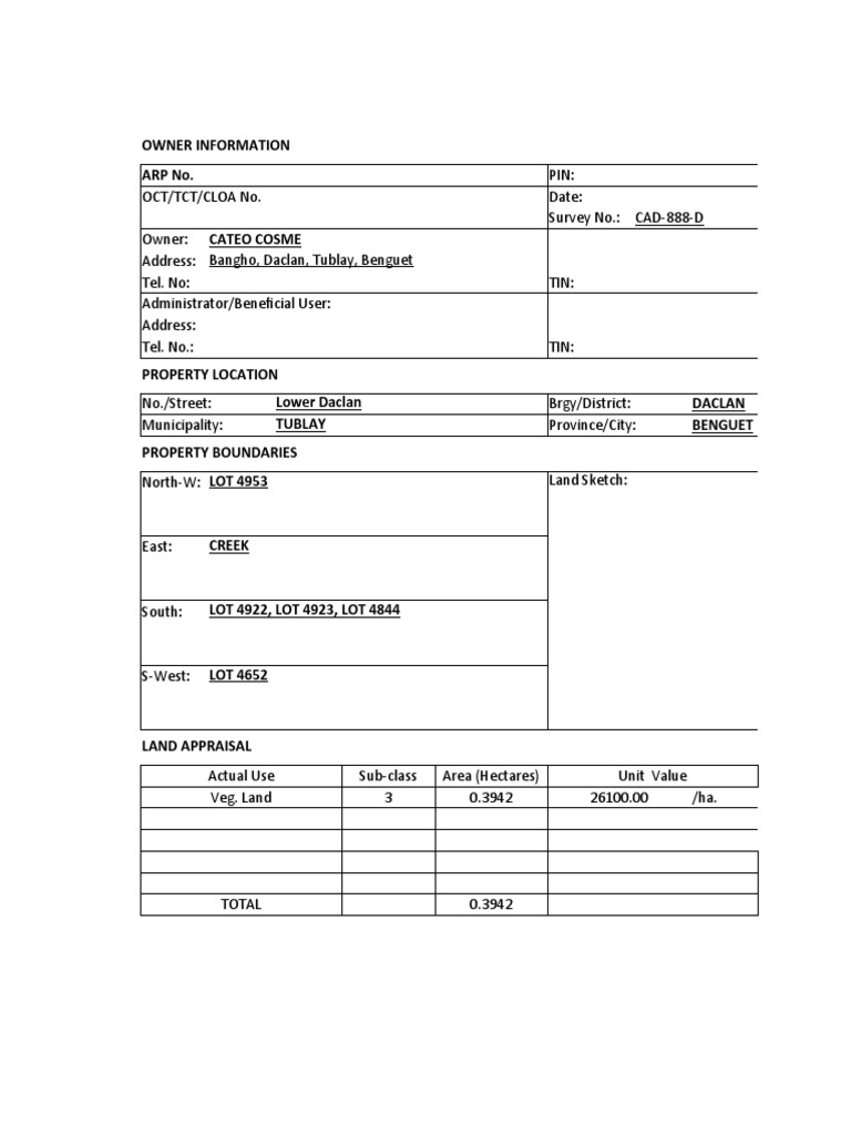 Sample | Download Free PDF | Tax Assessment | Taxation