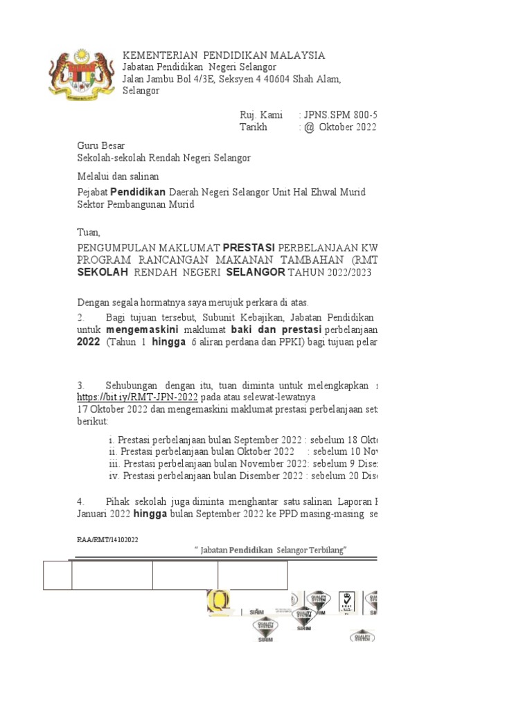 Data Penerima Program Rancangan Makanan Tambahan (RMT) I | PDF