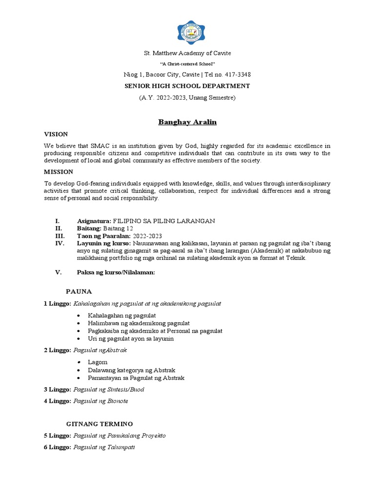 Learning Plan Fpl Pdf