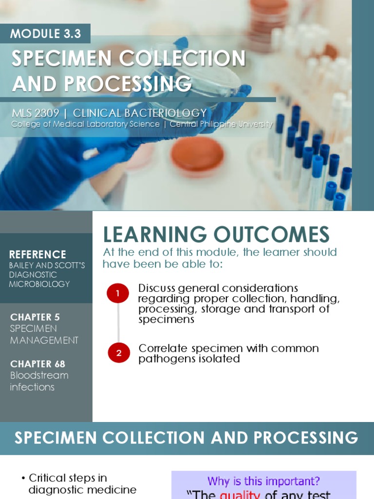 Specimen Collection & Processing Guide | PDF