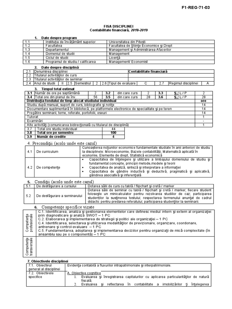 Contabilitate Financiara | PDF