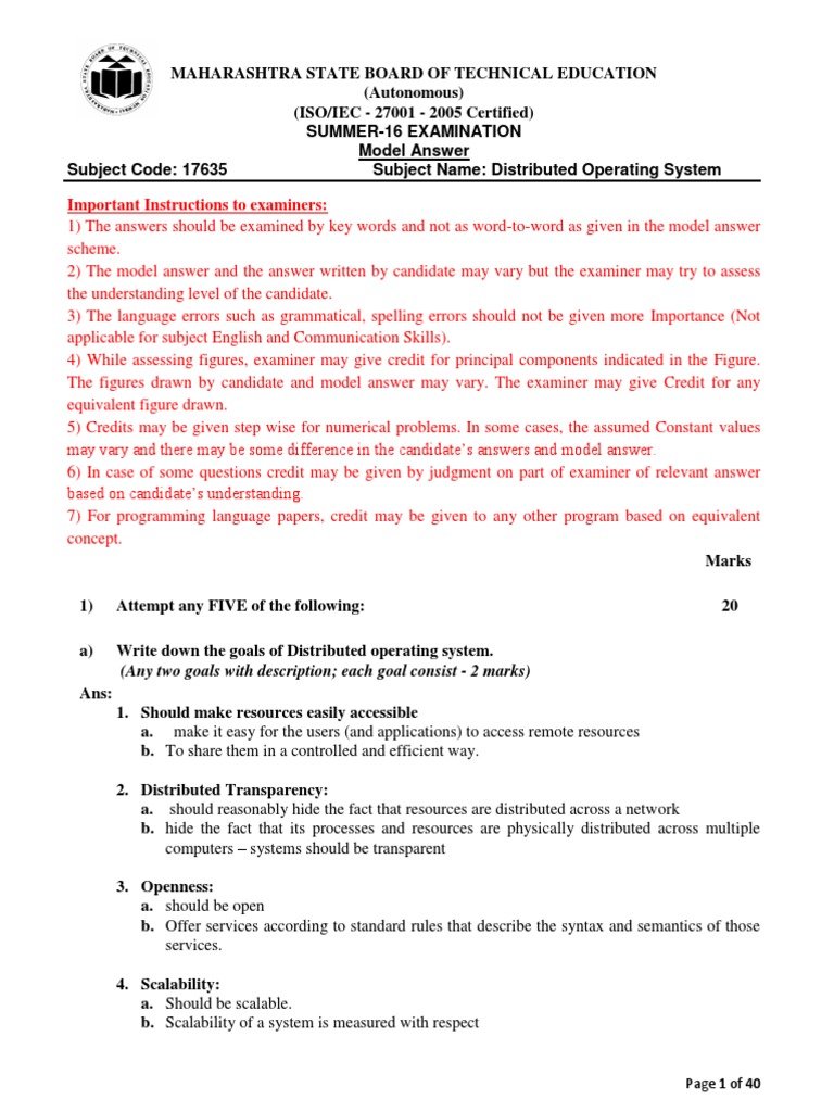 2016 Summer Model Answer Paper | PDF | Cloud Computing | Grid Computing