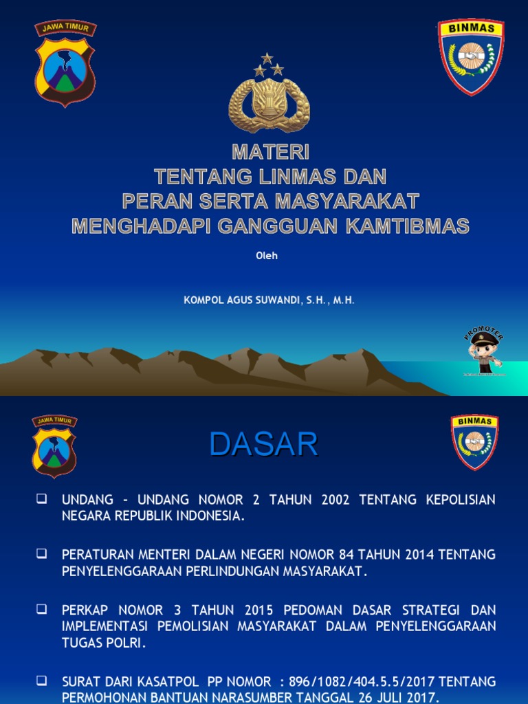 Materi Linmas KASATBINMAS | PDF