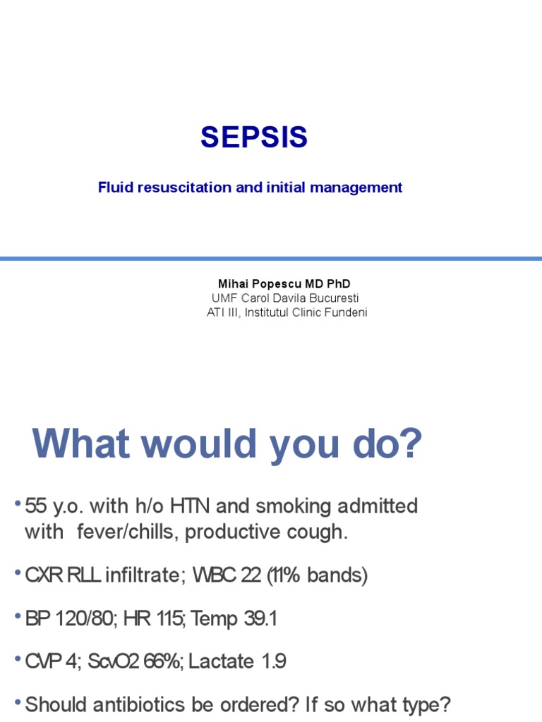 Resuscitare Sepsis Rezidenti | PDF | Sepsis | Perfusion
