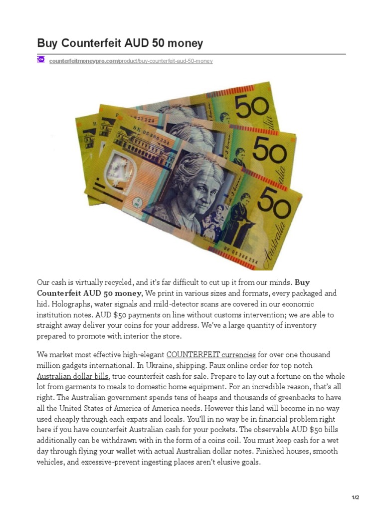 AUD 50 Bills - Counterfeit Money Pro | PDF | Foreign Language Studies | Law