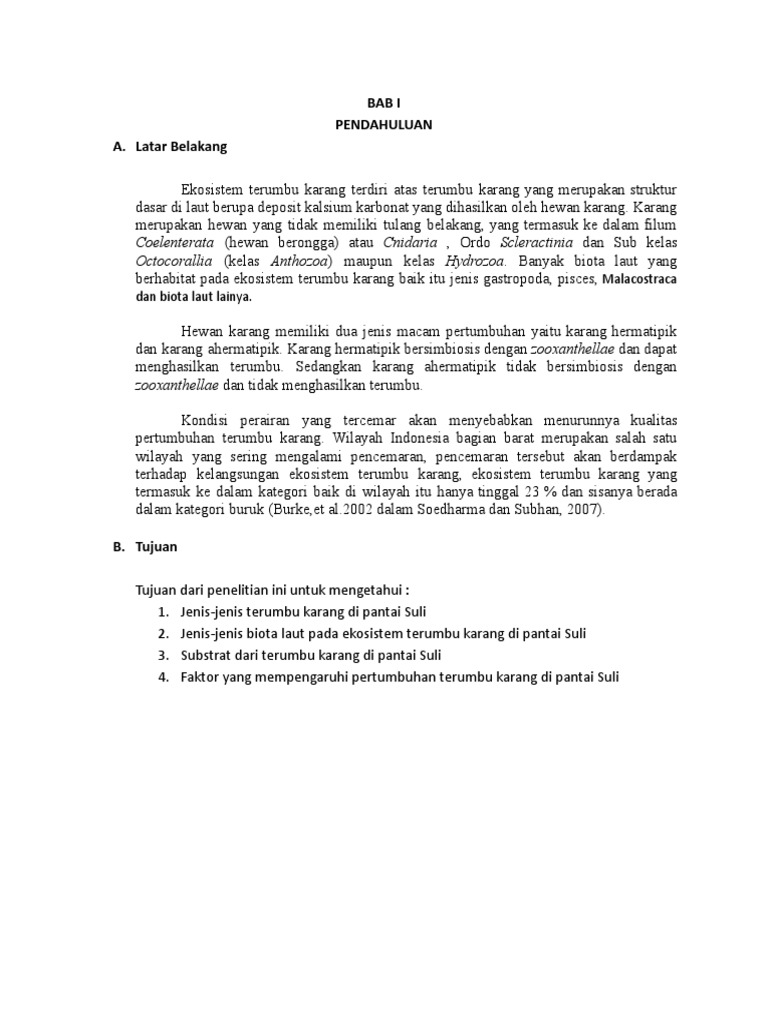 Laporan Terumbu Karang | PDF | Griya & Taman | Kesehatan Holistik