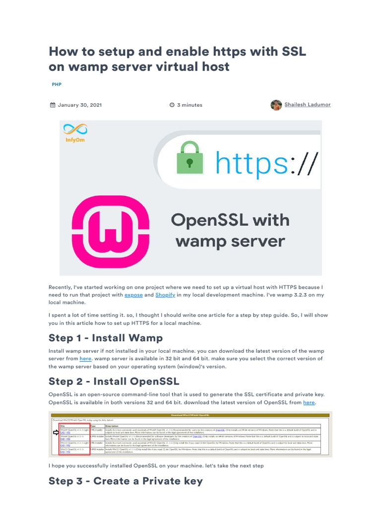 Wamp SSL | PDF | Transport Layer Security | Apache Http Server