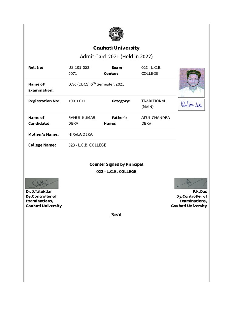 Exam Admit Card | PDF | Government | Justice