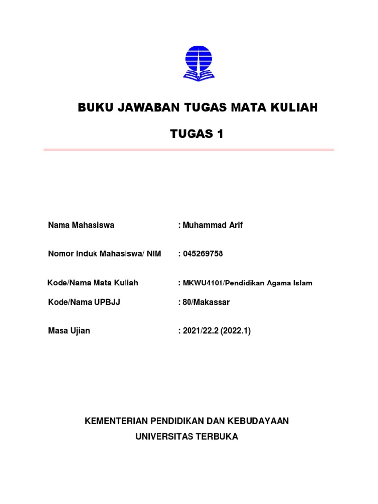 Tugas 1 MKWU4101: Pendidikan Agama | PDF