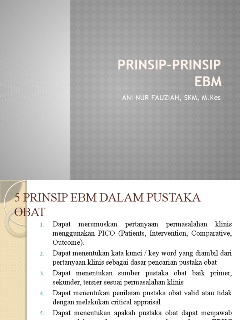 Bab Iii Prinsip-Prinsip Ebm | PDF