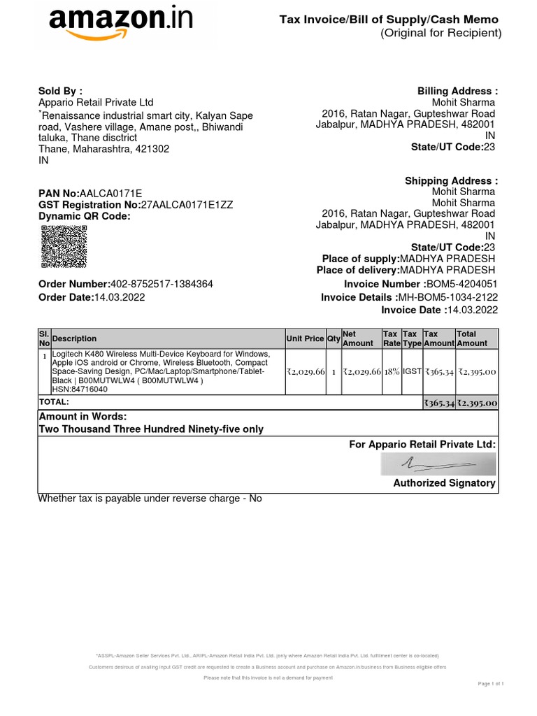 Keyboard Invoice | PDF | Invoice | Computing