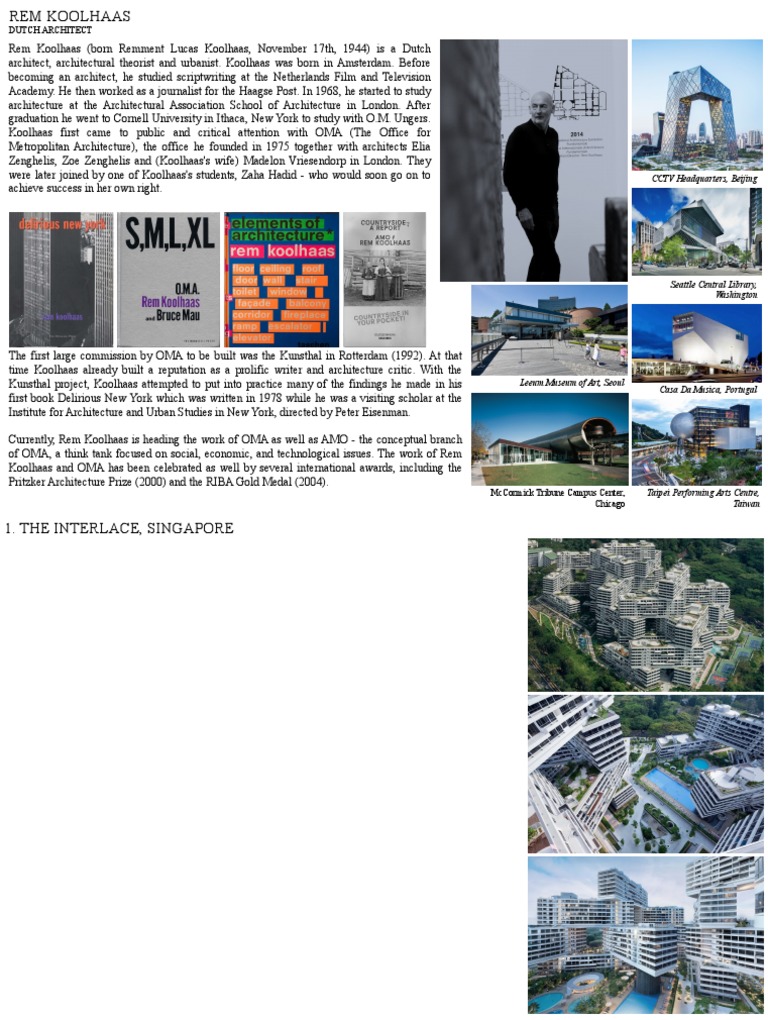 Rem Koolhaas | PDF | Architect | Design