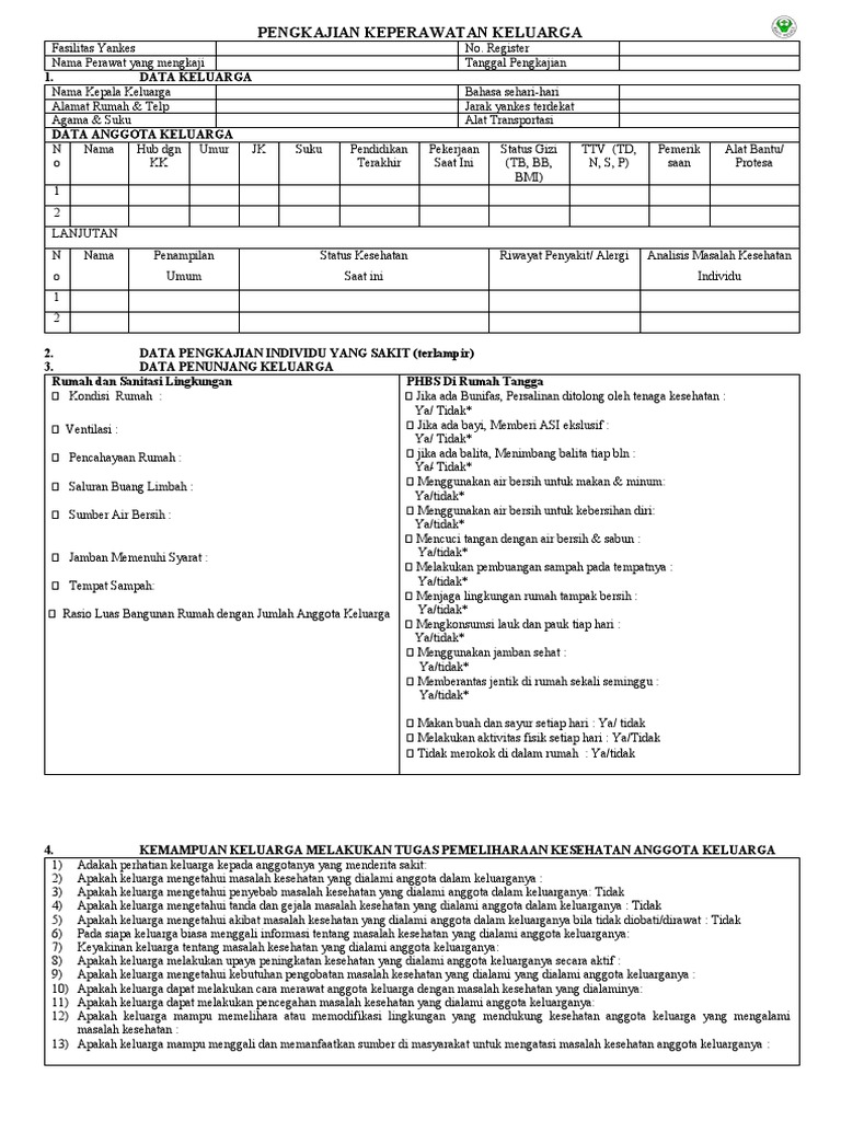 Pengkajian Keperawatan Keluarga dan Individu | PDF
