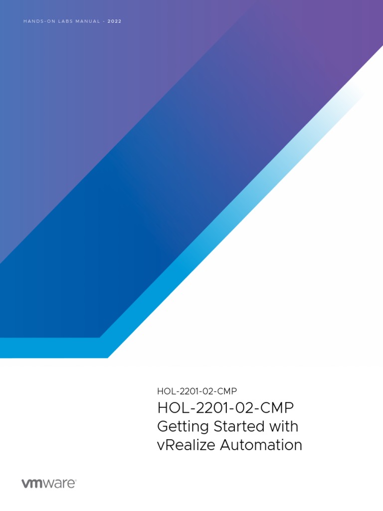 Getting Started With VRealize Automation | PDF | Cloud Computing | Amazon Web Services