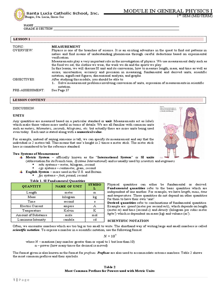 GEN PHYSICS 1 MODULE (Midterm and Finals) | PDF | Euclidean Vector ...