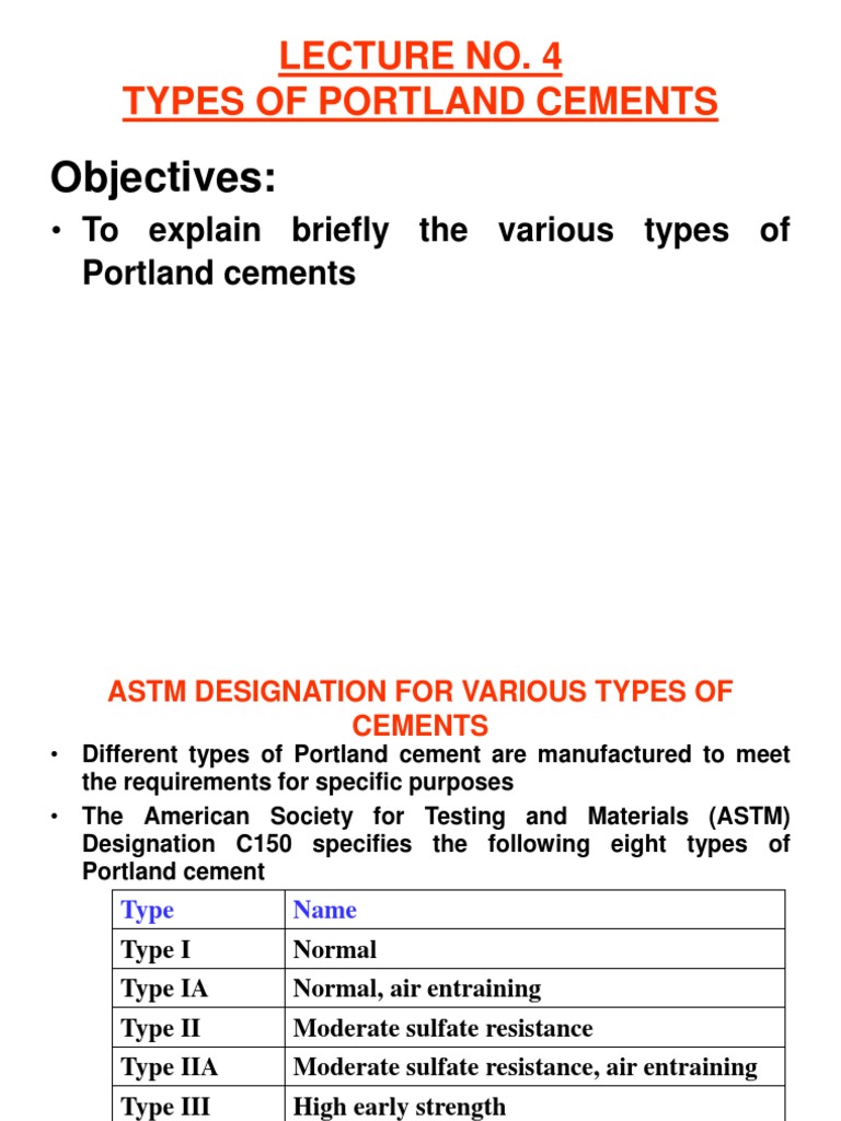 Lecture # 4 | PDF | Cement | Concrete