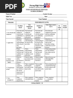 Scoring Rubric-Kitchen Lab Performance Evaluation | PDF | Cooking | Foods