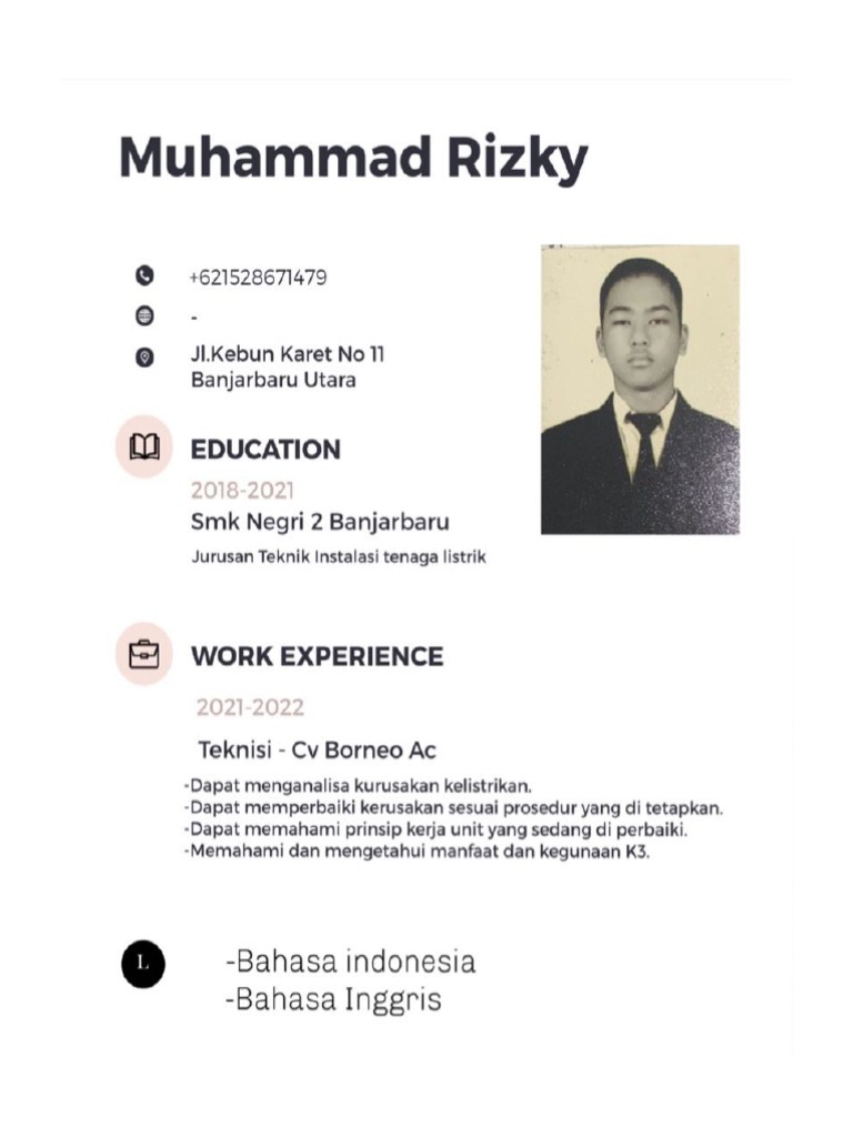 CV Muhammad Rizky | PDF