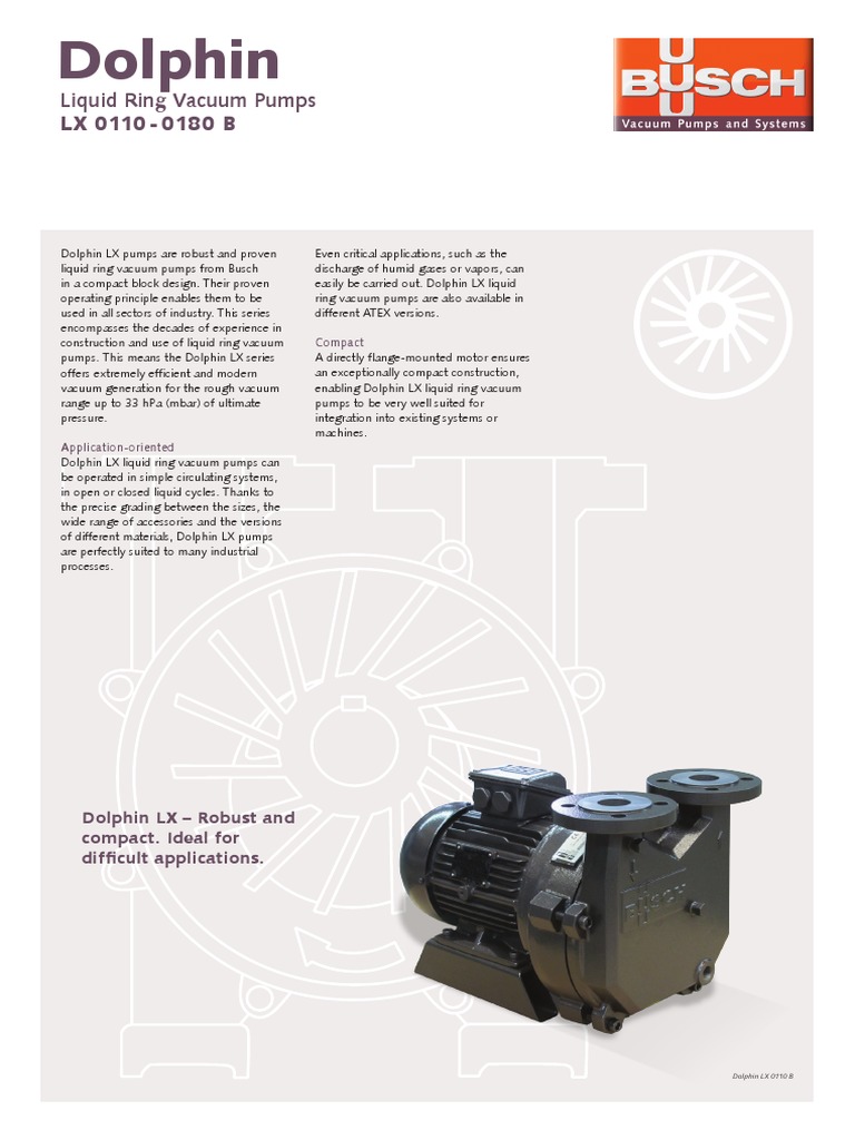 M Dolphin LX-0110-0180-B PL SG Enus C 1.0 | PDF | Pump | Vacuum