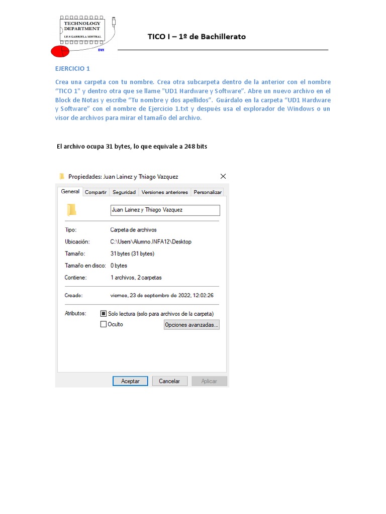 UD1. Hardware y Software. Ejercicios | PDF | Poco | Byte