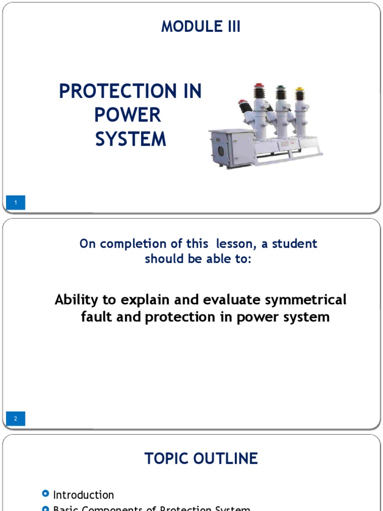 MODULE III - Protection in Power System | PDF | Fuse (Electrical ...