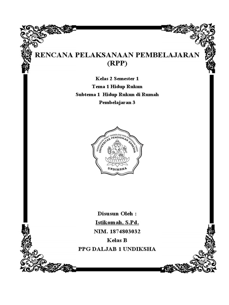 RPP Kelas 2 Tema 1 Subtema 1 PB 3 | PDF | Seni & Disiplin Bahasa | Kajian Bahasa Asing