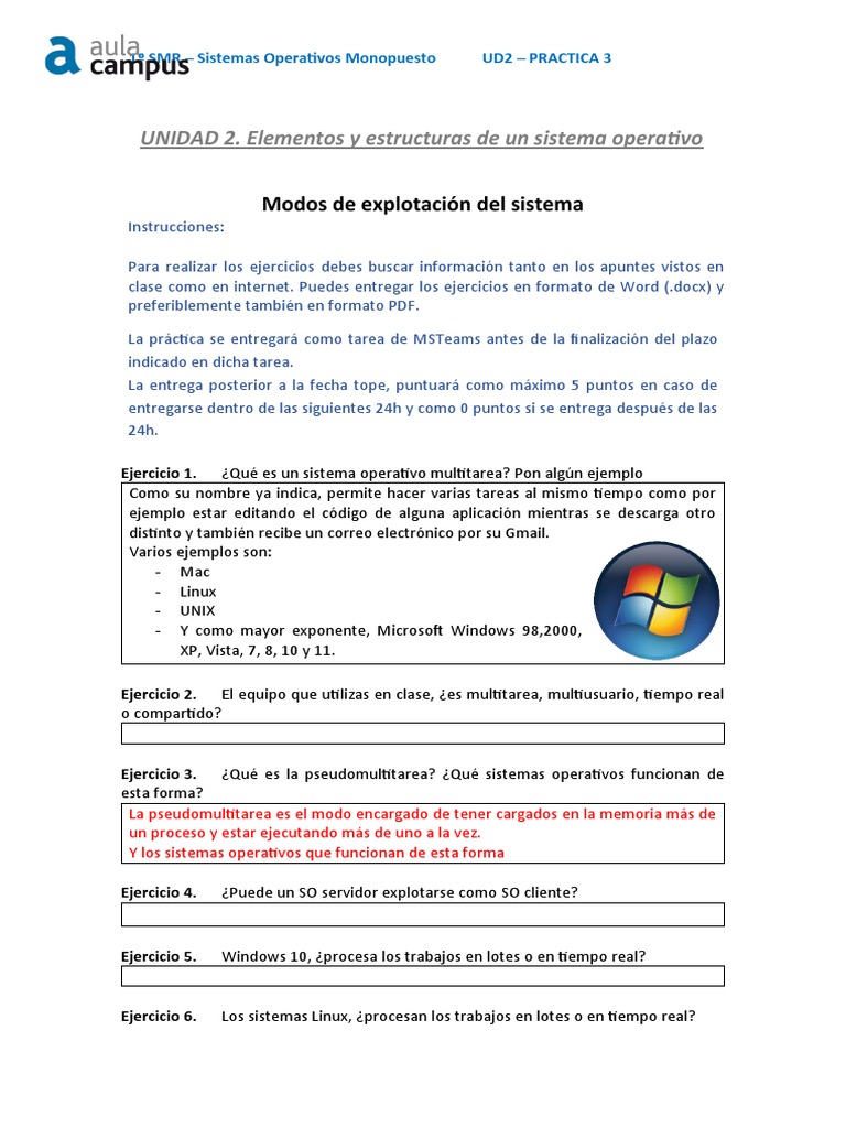 Som Ud2 Practica 3 | PDF | Sistema operativo | Unidad Central de procesamiento