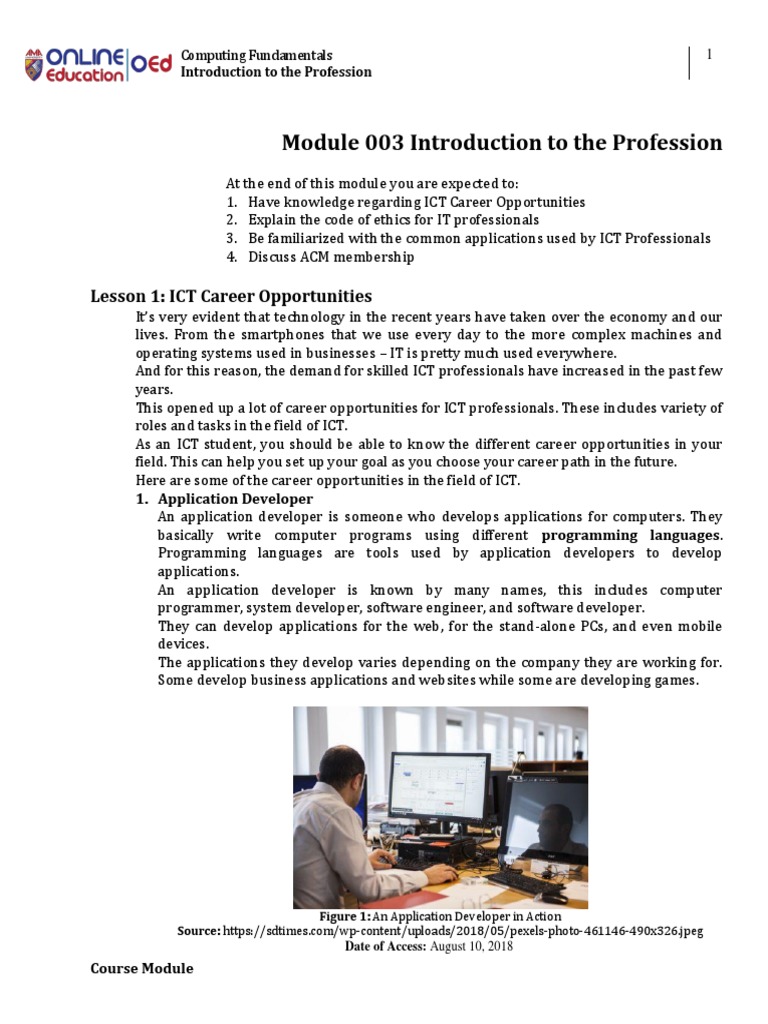 Week 3 - Introduction To The Profession | PDF | World Wide Web ...