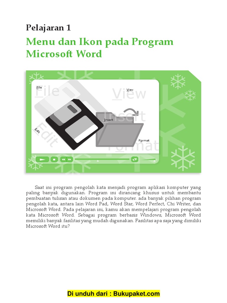 Bab 1 Menu Dan Ikon Pada Program Microsoft Word | PDF