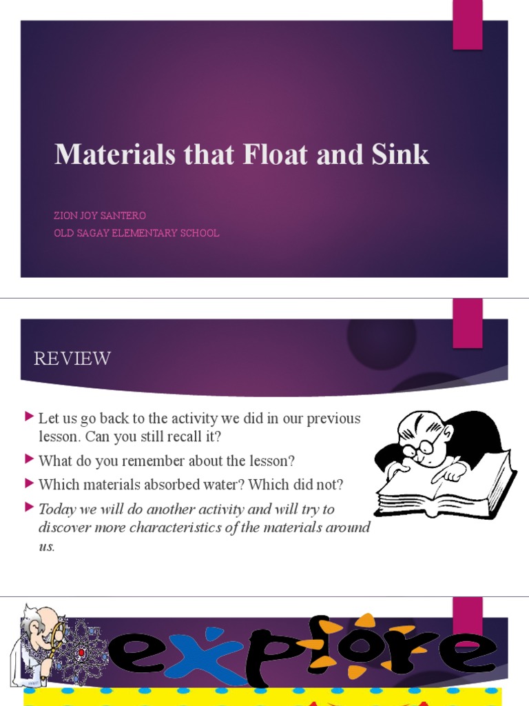 An Analysis of the Floating and Sinking Properties of Various Materials ...