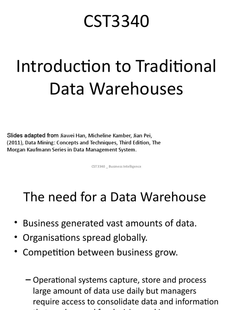 Lecture 2 | PDF | Data Warehouse | Business Intelligence Lecture 2 | PDF | Data Warehouse | Business Intelligence