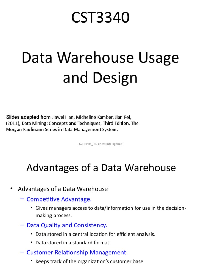 CST3340 Data Warehouse Design and Usage | PDF | Data Warehouse | Business Intelligence