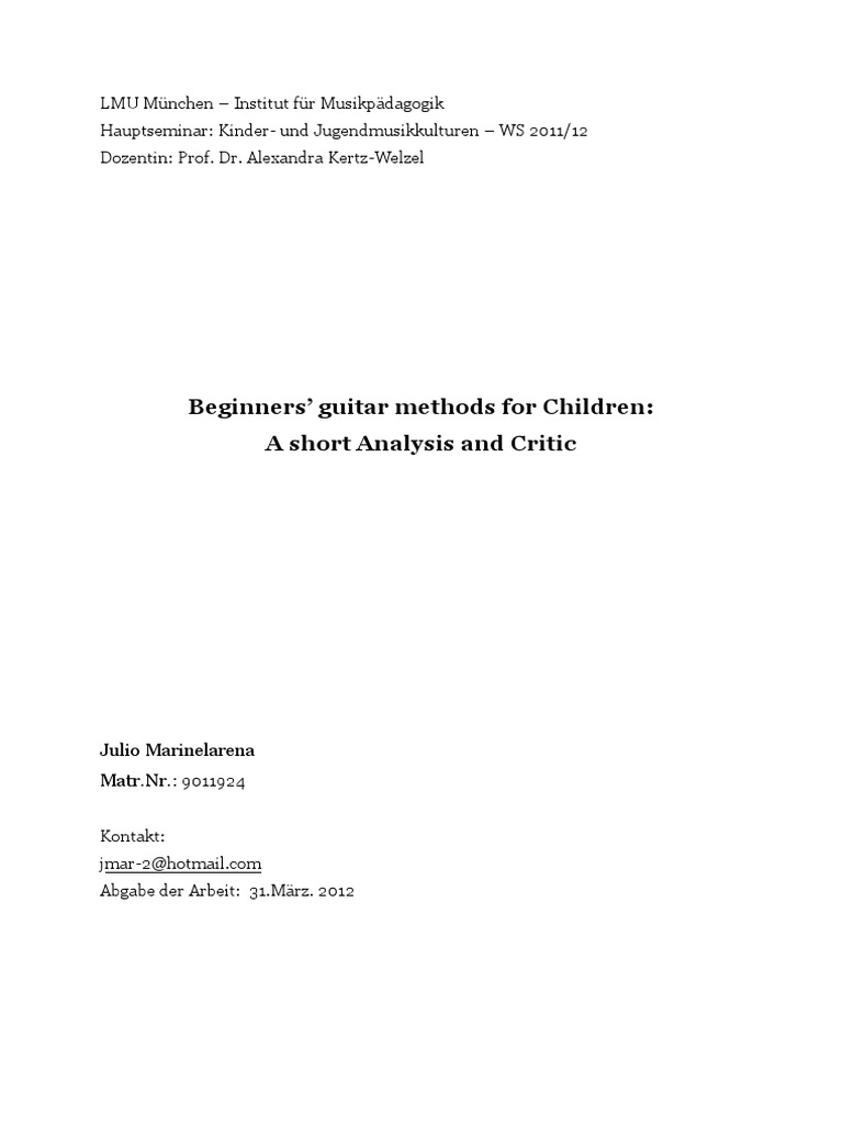 MARINELARENA - Methods For Children, Analysis and Critic | PDF ...