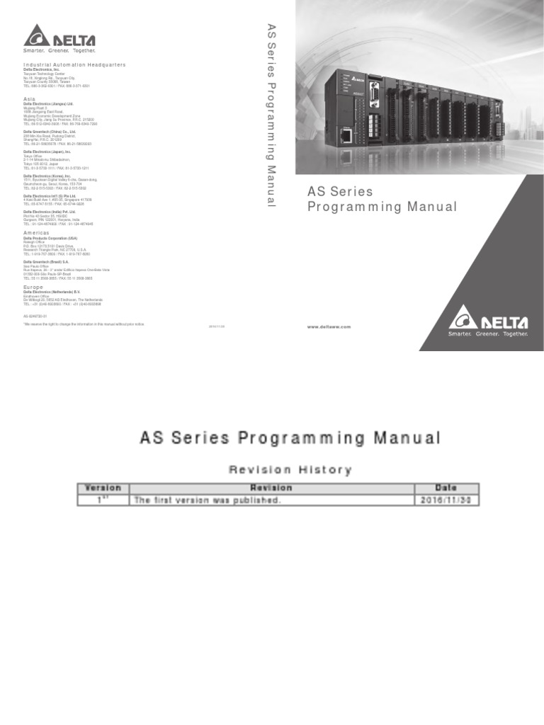 AS300 Programming Manual | PDF | Subroutine | Programmable Logic Controller