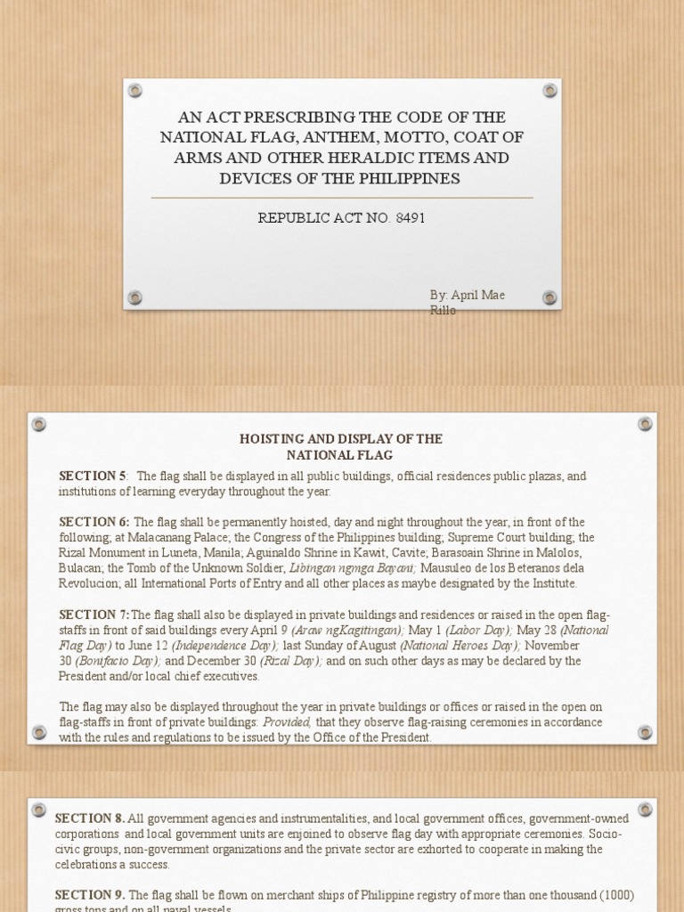 RA8491 | PDF | Flag | Nation