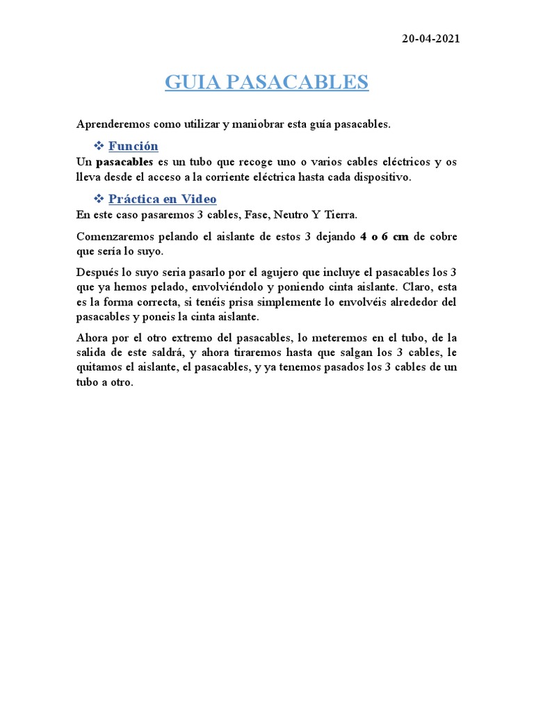 GUIA Pasacables | PDF