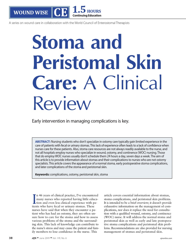 CE Stoma and Peristomal Skin Care A Clinical.25 | PDF | Diseases And ...