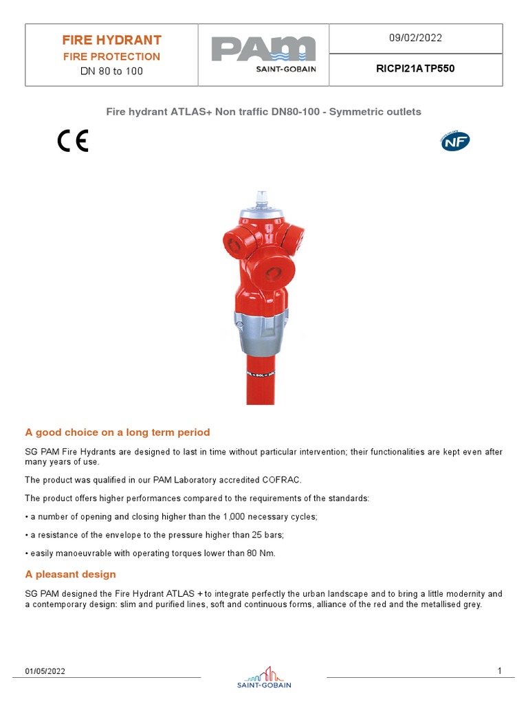 RICPI21ATP550-Atlas Fire Hydrant Non Traffic Symetric Outlets | PDF ...