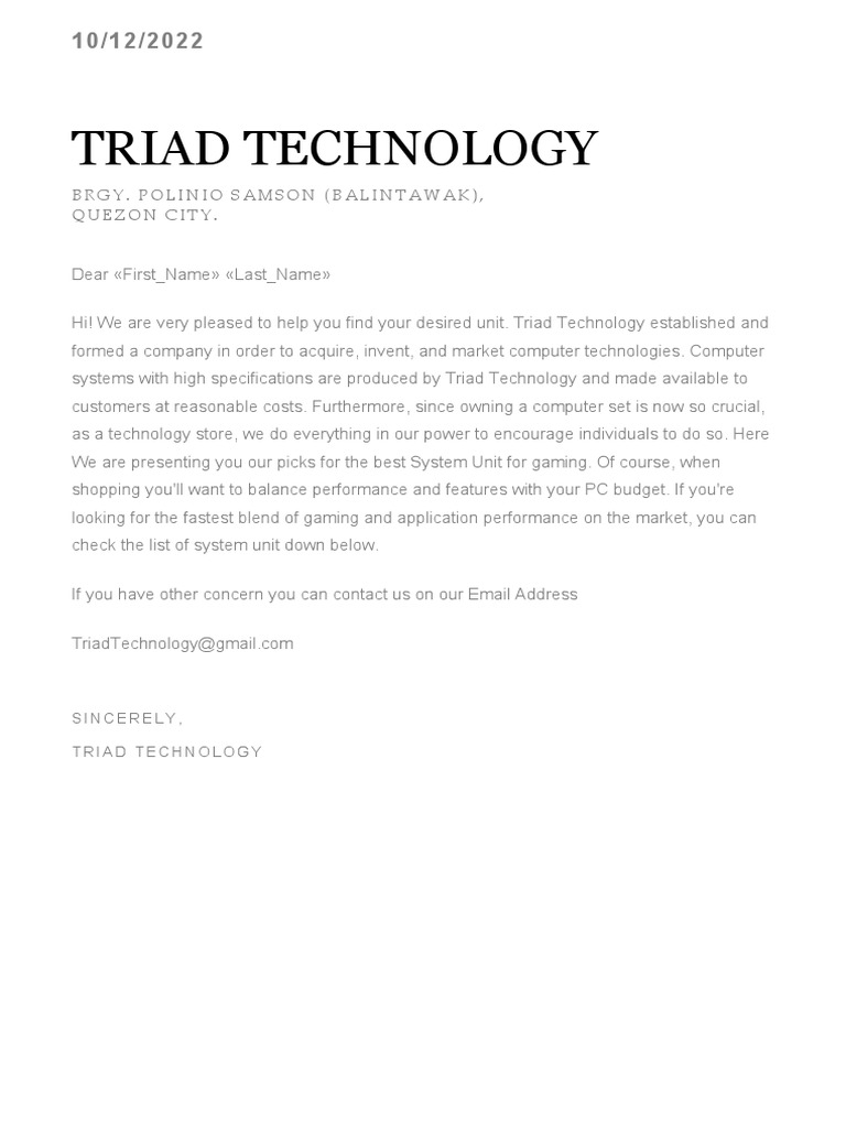 Triad Tech Pdf