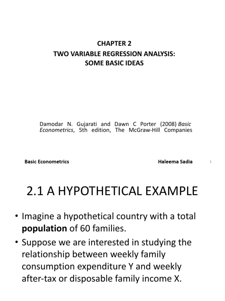 Chap 2 Two Variable Regression Analysis | PDF | Regression Analysis | Econometrics