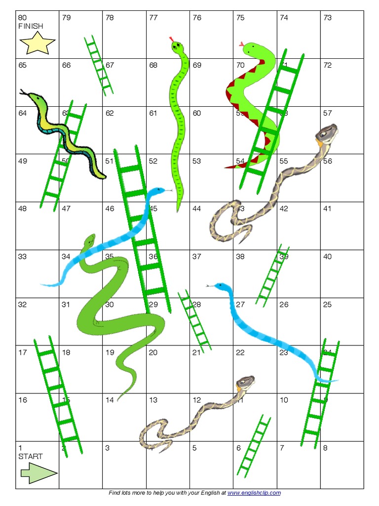 Snakes & Ladders Blank | PDF