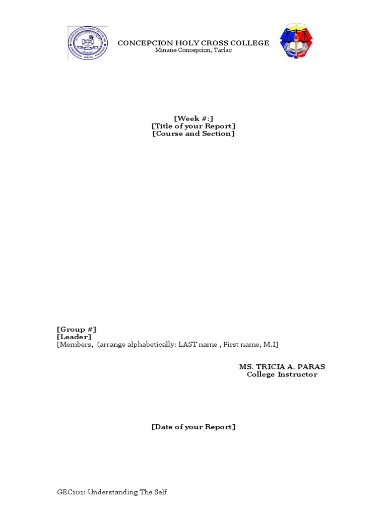 BSCRIM and BSISM Written Report Template 2 | PDF