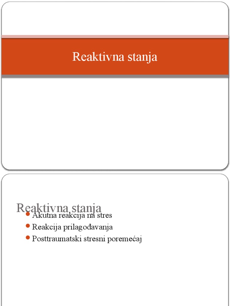 Reaktivna Stanja | PDF