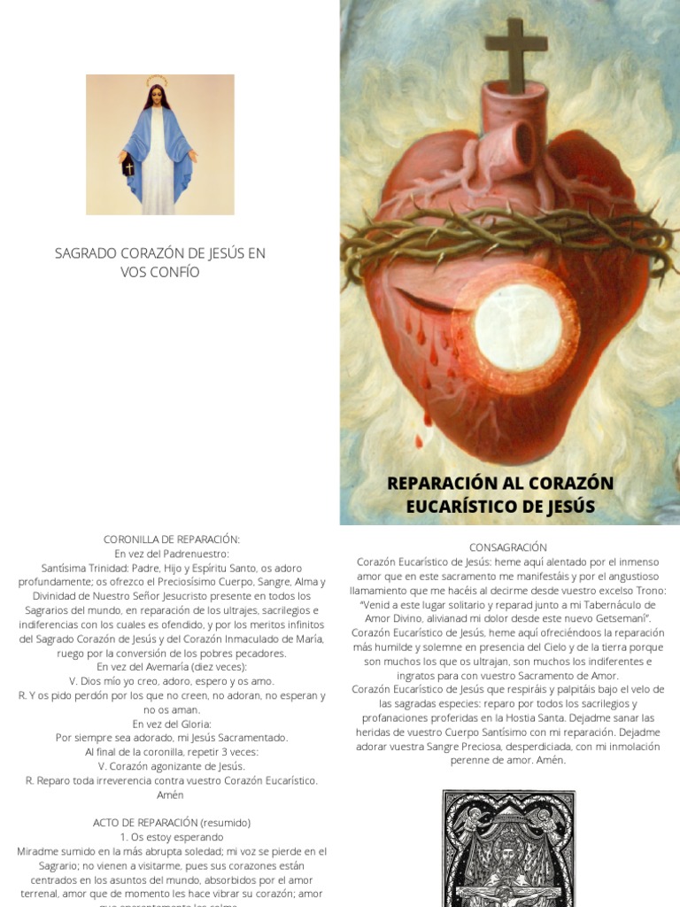Reparación Al Corazón Eucarístico de Jesús | PDF | eucaristía ...
