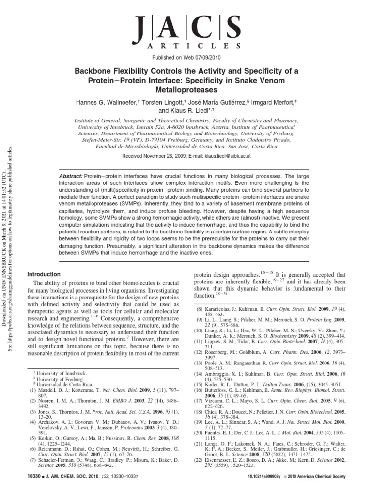 Backbone Flexibility Controls The Activity and Specificity of A Protein ...