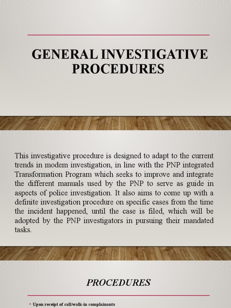 Philippine Crime Scene Investigation Procedures | PDF | Crime Scene ...