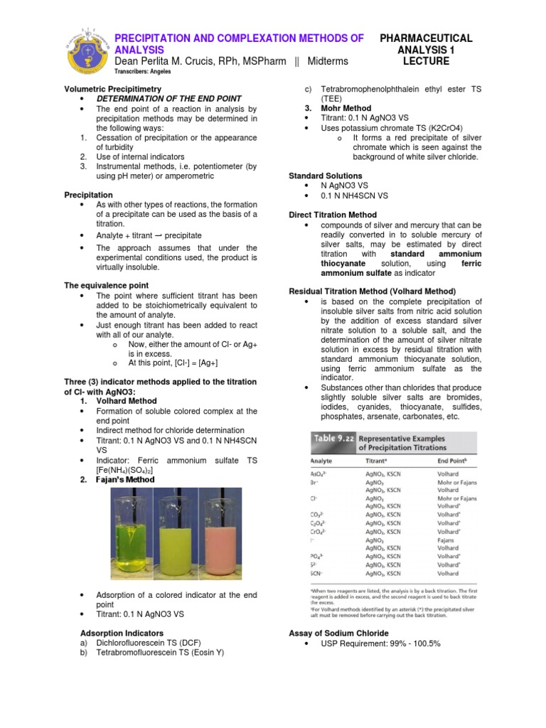 ANA LEC M 1 | PDF | Chemistry | Titration