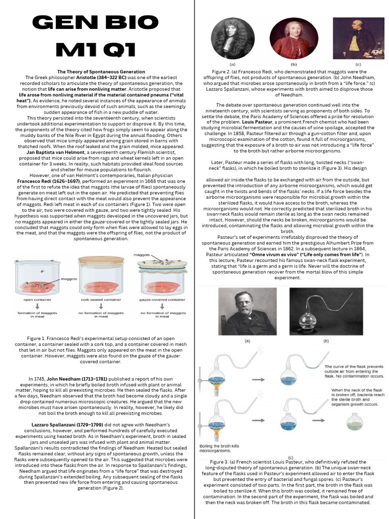 Gen Bio m1 q1 | PDF | Louis Pasteur | Nature